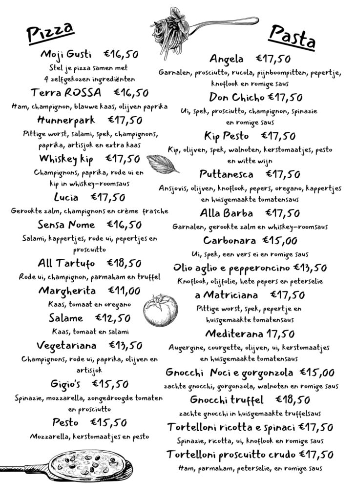 Menukaart – Terra ROSSA